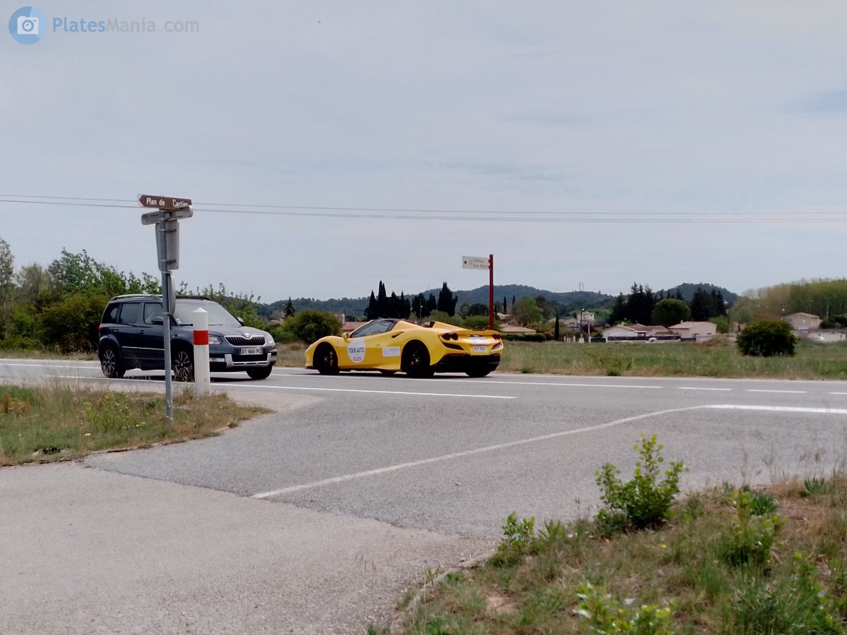 P 3828, Ferrari F8 , License plate of Andorra