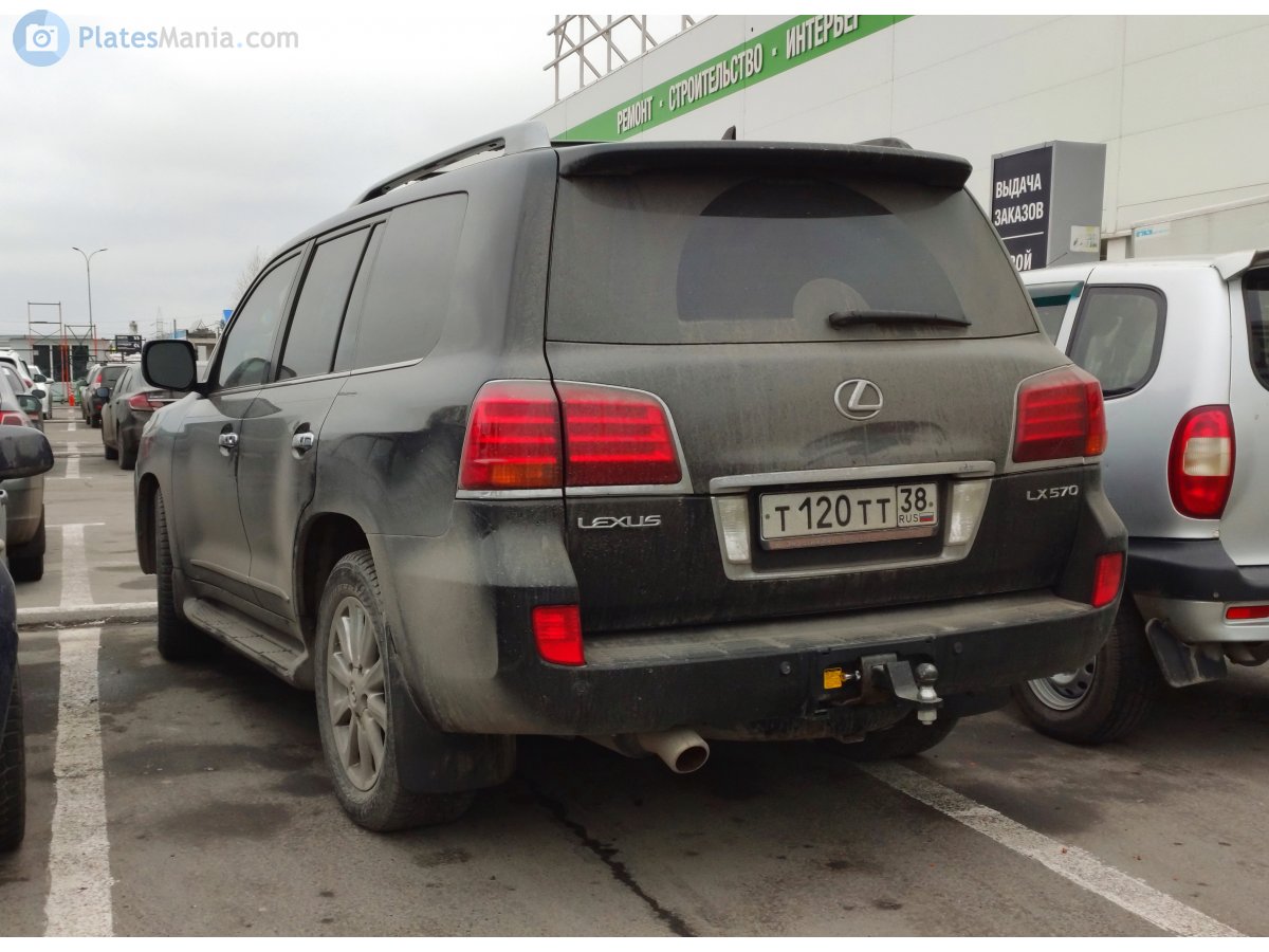 т120тт38, Lexus LX (Irkutsk Oblast) License plate Russia