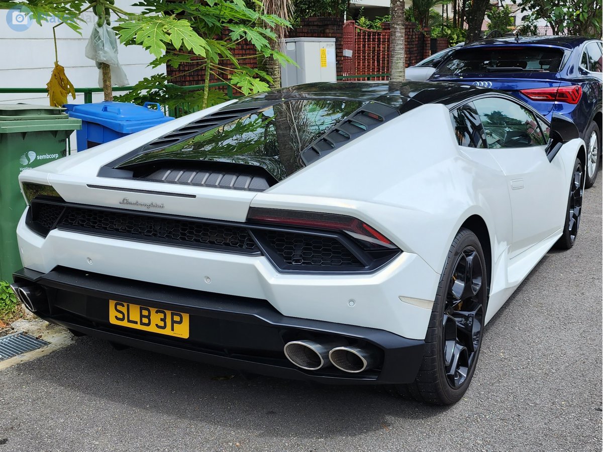 SLB 3 P, Lamborghini Huracán , License plate of Singapore